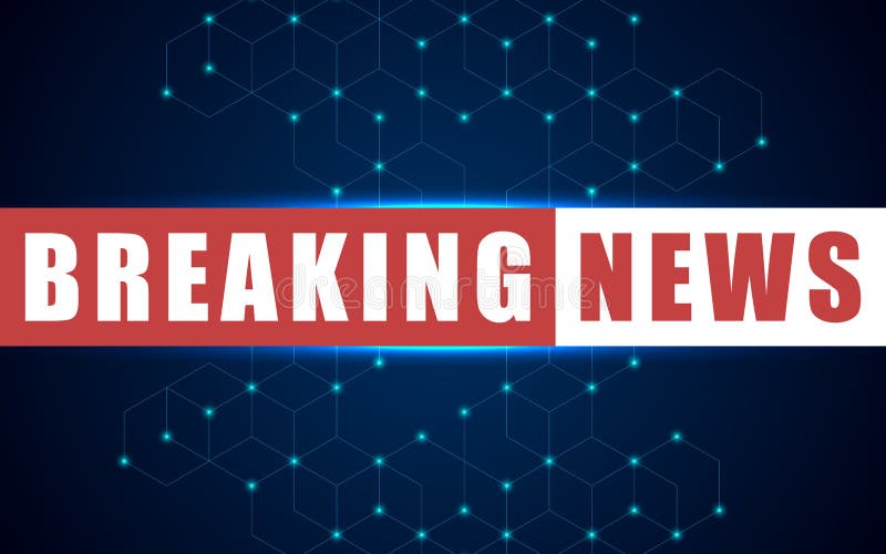 Vector News Banner with Background in Blue Stock Illustration ...