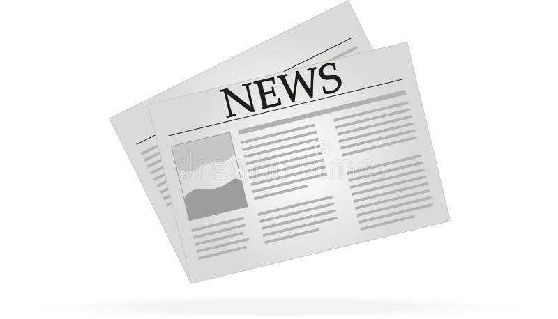 Vector Newspaper Icon. News Symbol Logo. Stock Vector - Illustration of ...