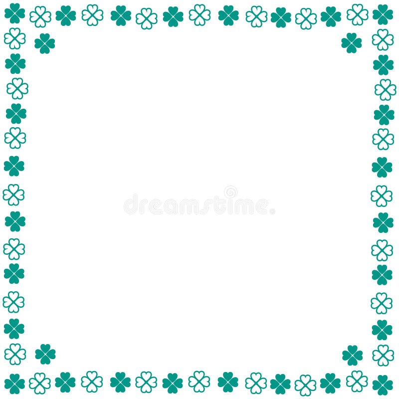 Nice Picture-frame from Various Pieces of Clover Stock Vector ...