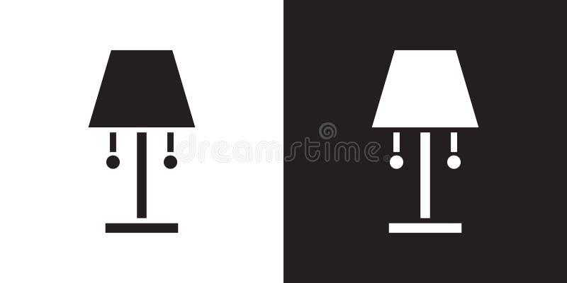 Vector Night Lamp Icons. Table Lamp Icons Stock Vector - Illustration ...