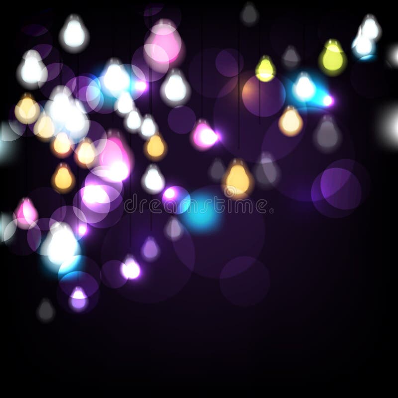 Vector Night Lights Background Stock Vector - Illustration of print ...