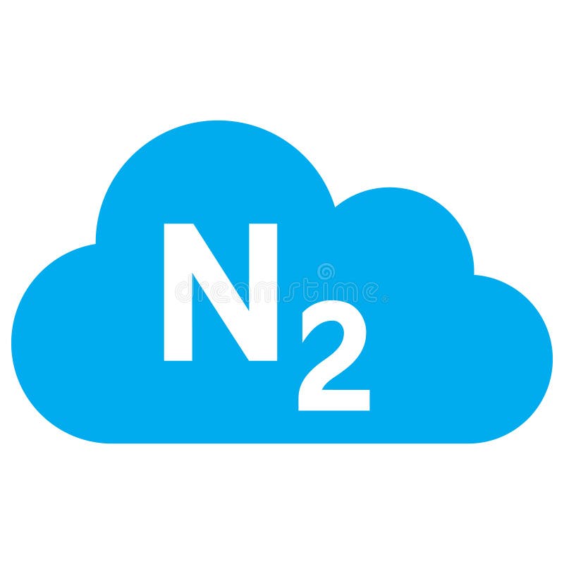 Vector Nitrogen Gas Flat Icon Symbol Stock Vector - Illustration of ...