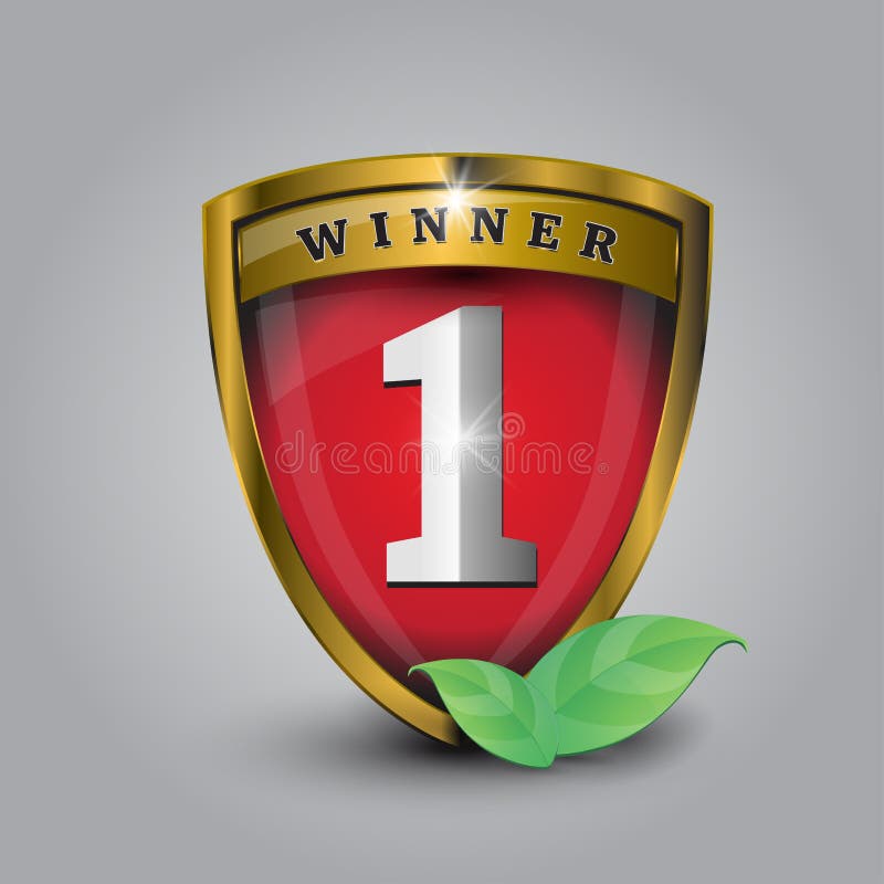 Vector No 1 Winner Golden Label - Shield Stock Vector - Illustration of ...