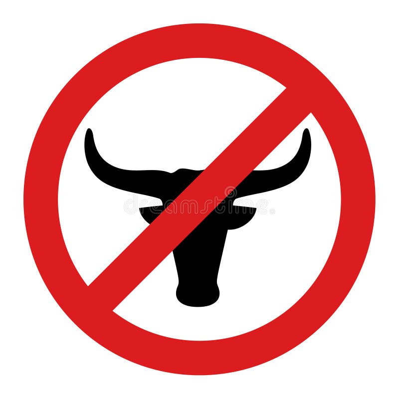 Vector No Beef Flat Icon Image Stock Vector - Illustration of meal ...