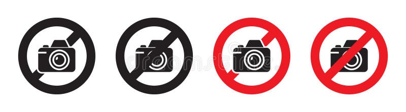 Vector No Camera Signs. No Camera Icon Symbols Stock Vector ...