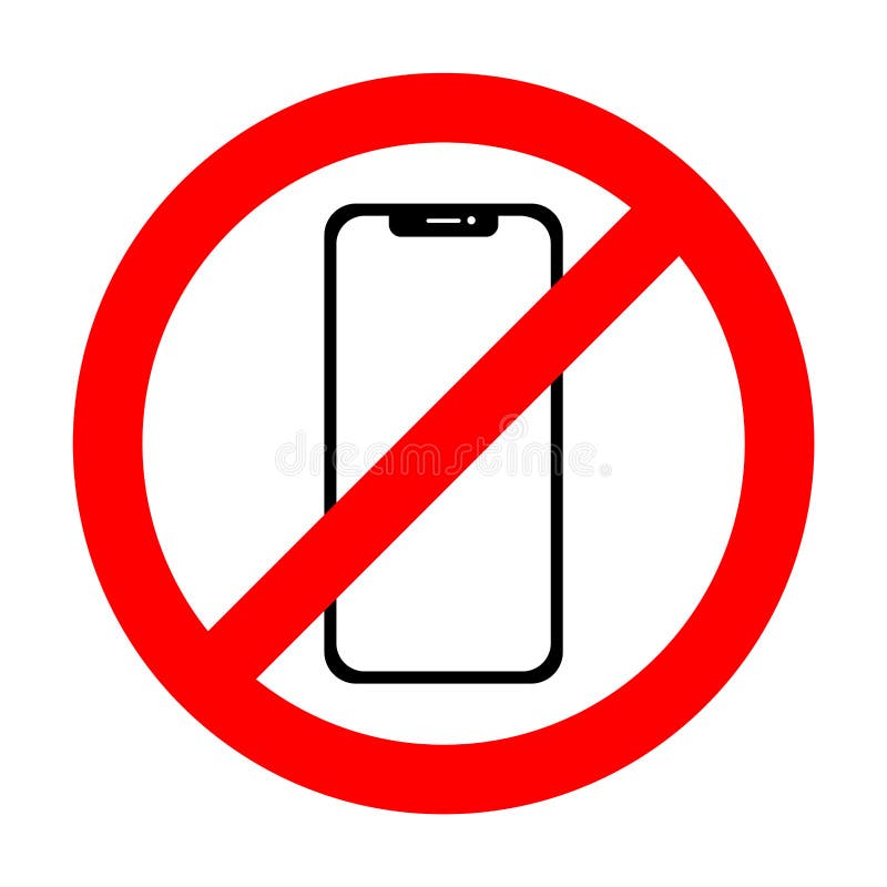 Vector No Cell Phone Sign. Smartphone Icon Stock Vector - Illustration ...