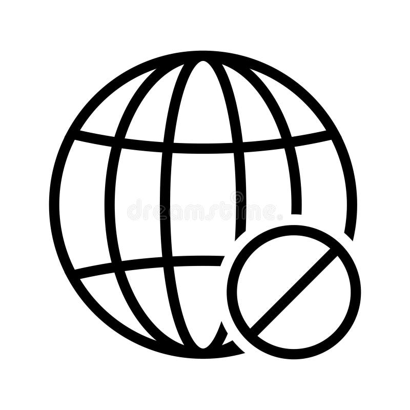 Vector No Internet Access Icon. No Internet Connection Icon Symbol ...