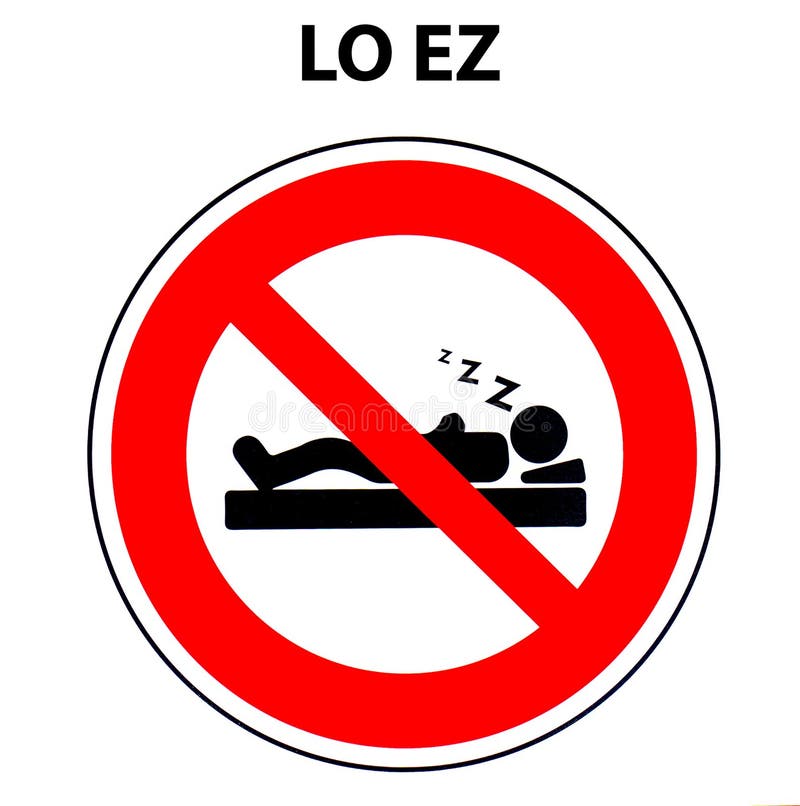 No Sleeping Sign Stock Illustrations – 361 No Sleeping Sign Stock ...