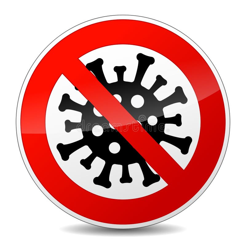 Vector no virus sign icon stock vector. Illustration of protection ...