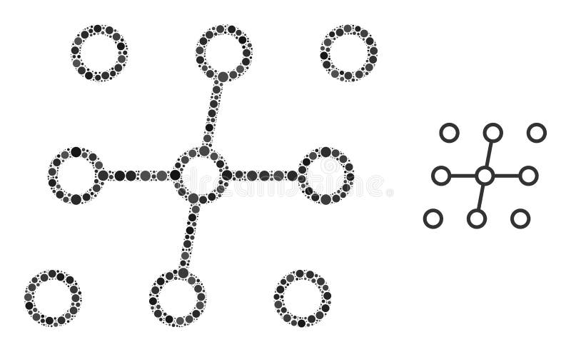 Vector Nodes Composition of Dots Stock Vector - Illustration of flat ...