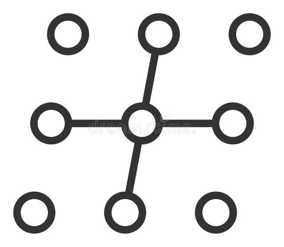 Vector Nodes Flat Icon Image Stock Vector - Illustration of ...