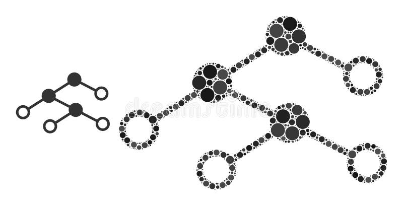 Vector Nodes Structure Mosaic of Small Circles Stock Vector ...