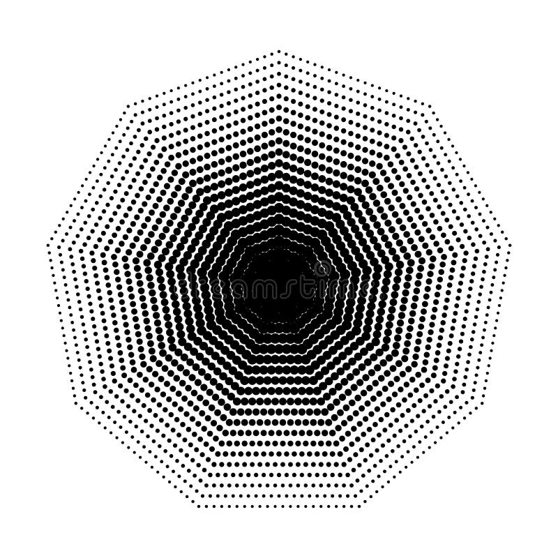 Nonagon Frame with Colorful Multi-layered Outline and Glowing Light ...