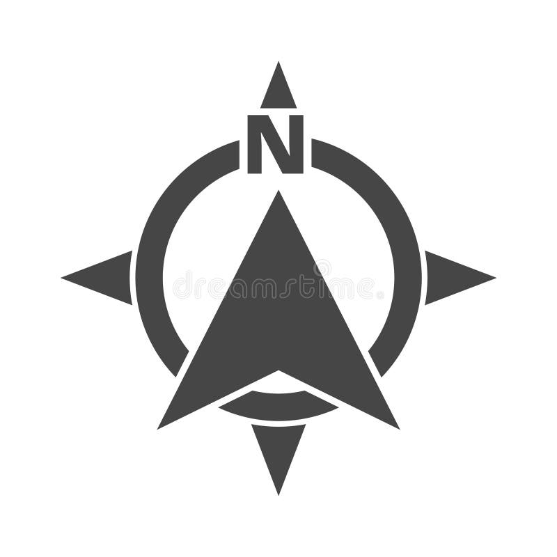 Vector Nord-Richtung Kompaktsymbol Vektor Abbildung - Illustration von ...