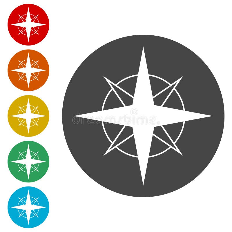 North Direction Compass Icon Stock Vector - Illustration of graphic ...