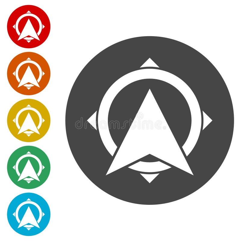 Vector North Direction Compass Icon Stock Vector - Illustration of ...