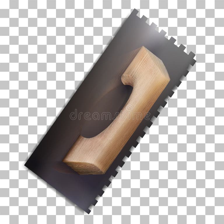 Vector Notched Trowel for Tile Stock Illustration - Illustration of ...