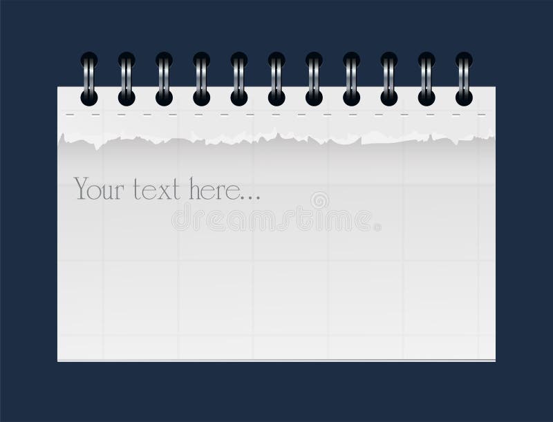 Vector Note Spiral Clear Pad For Notes Stock Vector - Illustration of ...