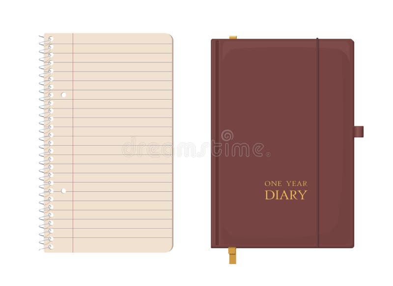 Vector Notebook Set. Notepad Flat Isolated Illustration. Empty List ...