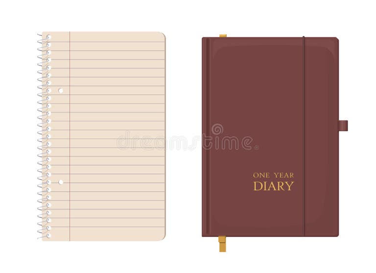 Vector Notebook Set. Notepad Flat Isolated Illustration. Empty List ...