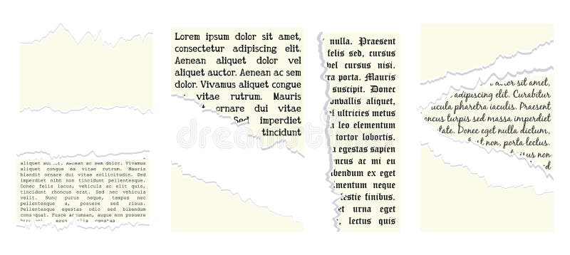 Vector Notebook and Sheet, Scrapbook Old. Torn and Crumpled Pieces of ...