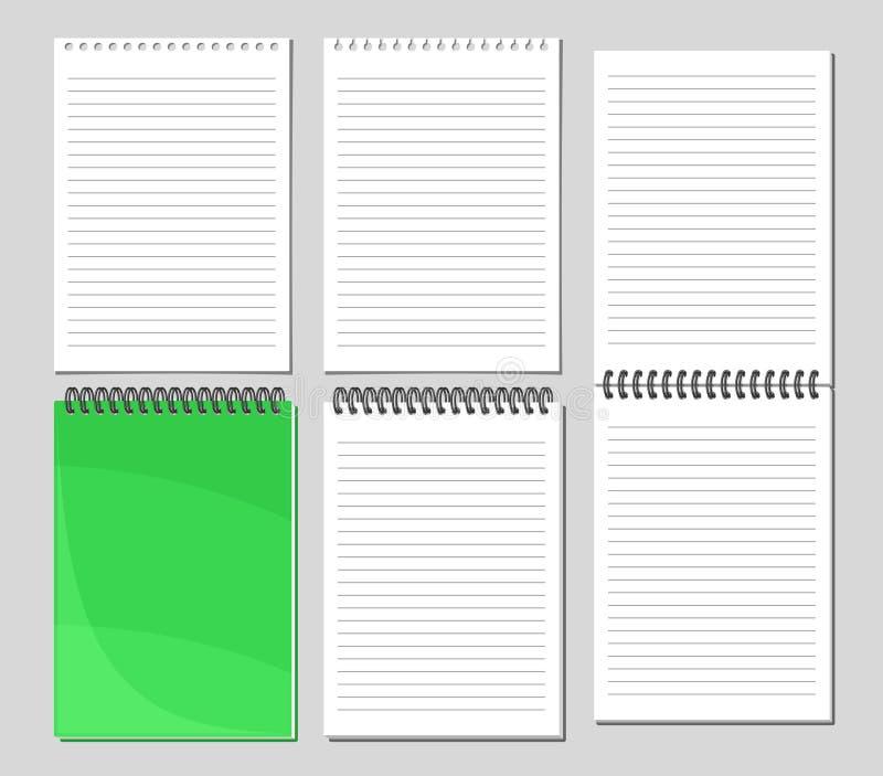 Vector Notepad Set stock vector. Illustration of notepad - 90766836