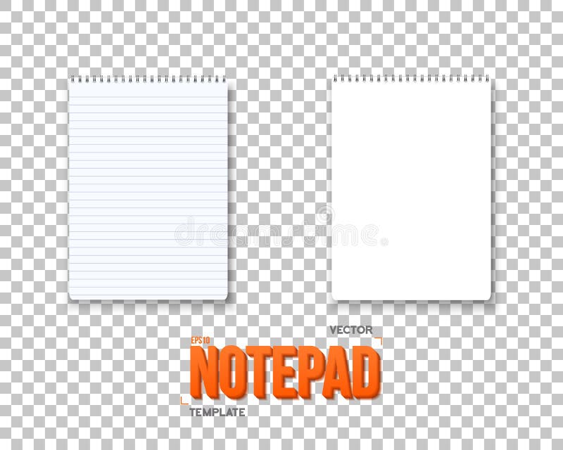 Vector Notepad Set. Realistic Vector Empty Notepad Mockup Stock Vector ...