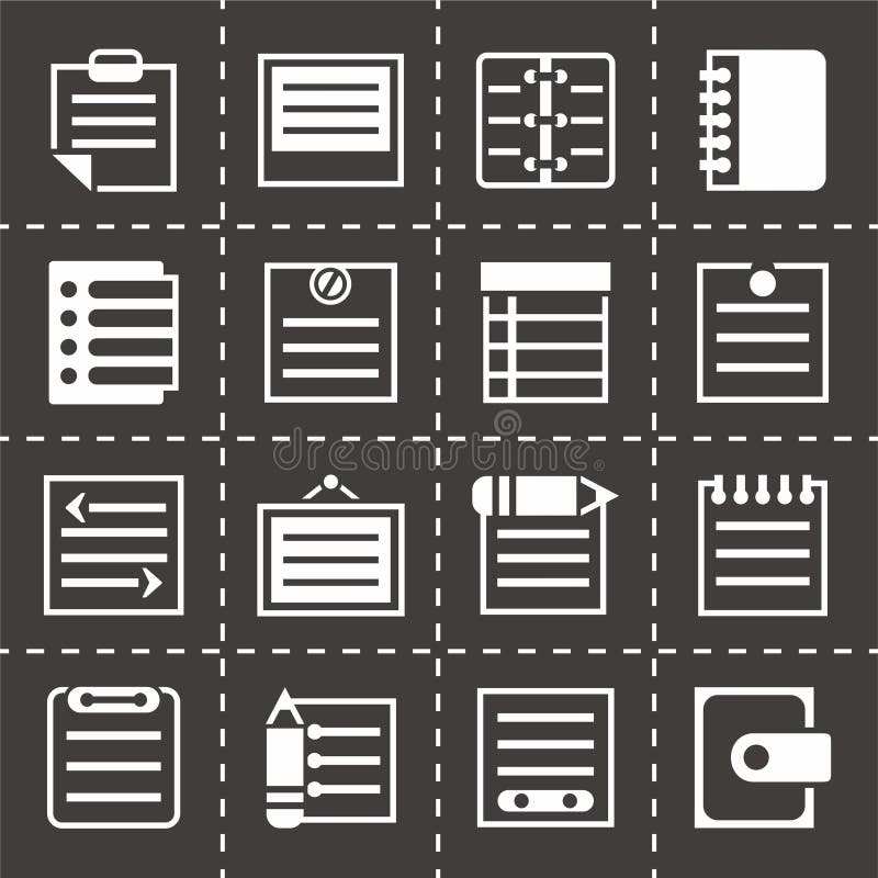 Vector Notes icon set stock vector. Illustration of note - 64696656