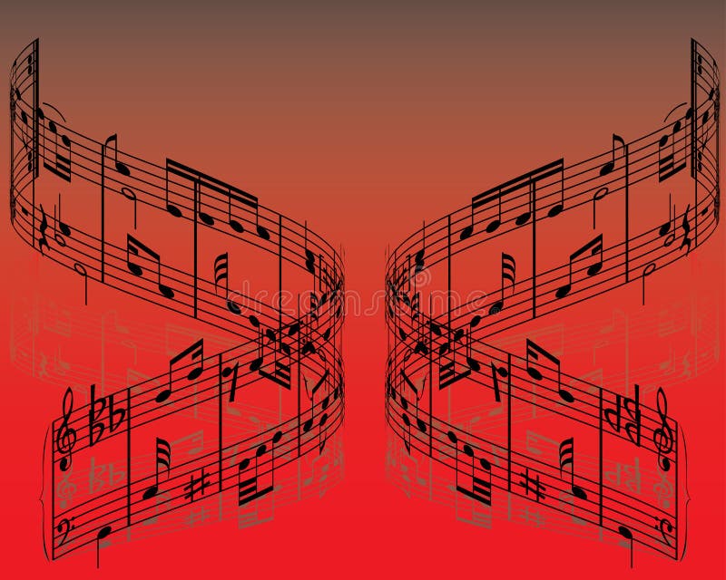 Notes and lines stock vector. Illustration of flowing - 5573431