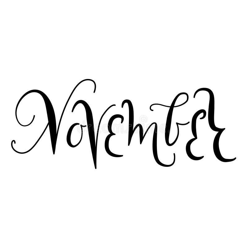 November Calligraphy Stock Illustrations – 15,306 November Calligraphy ...