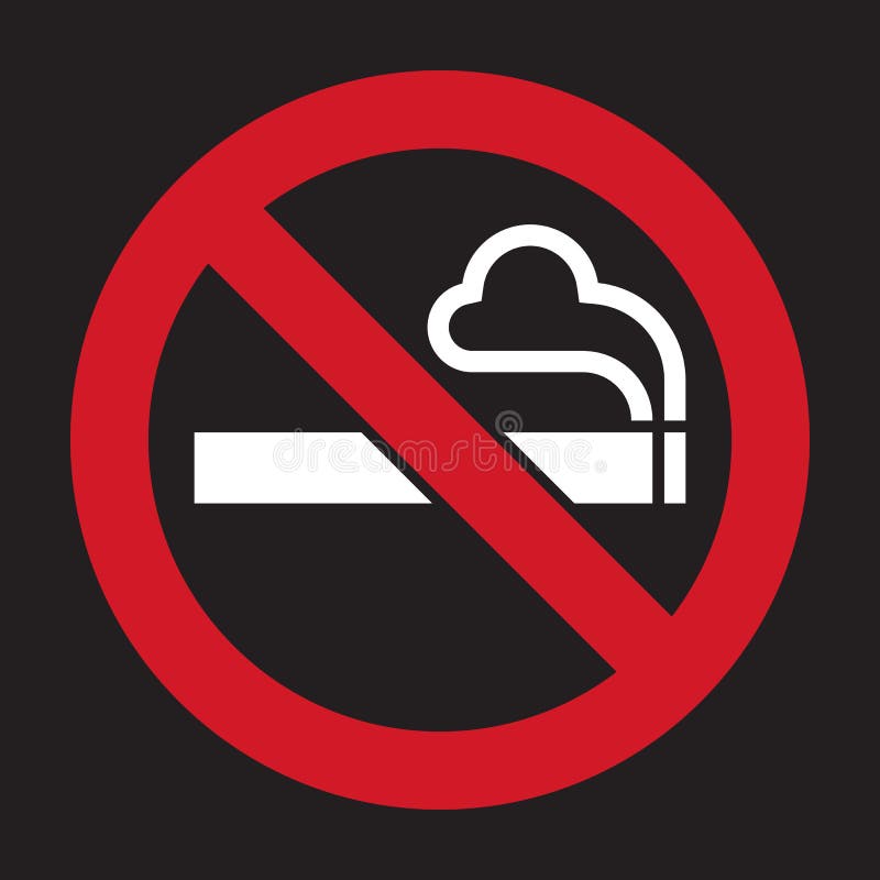 Rokend Symbool De Zwarte Kleur Van Het Sigaretpictogram in Cirkel ...