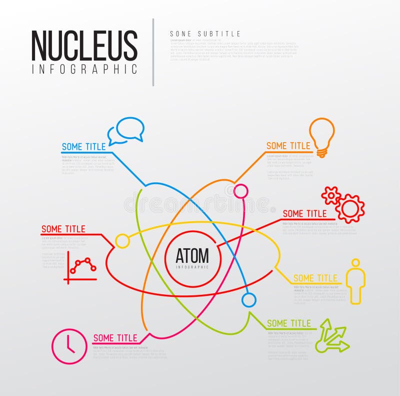Vector Nuclear Infographic Report Template Stock Vector - Illustration ...