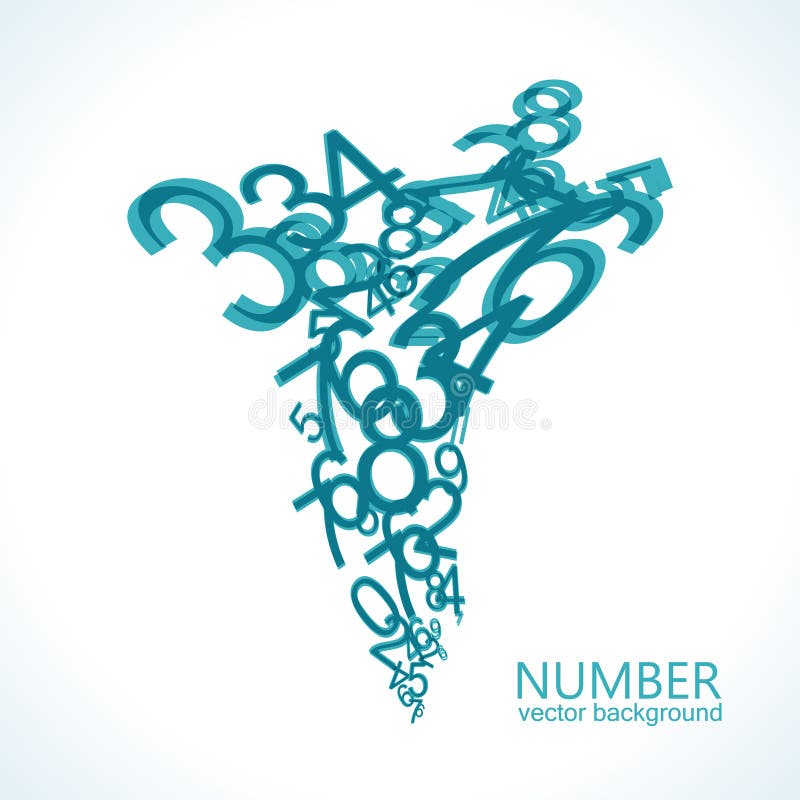 Vector number background stock vector. Illustration of design - 103601406