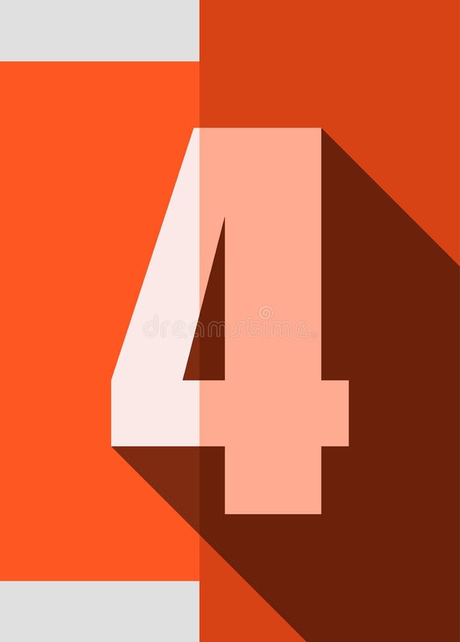 Vector of Number 4 stock illustration. Illustration of abstract - 98771118