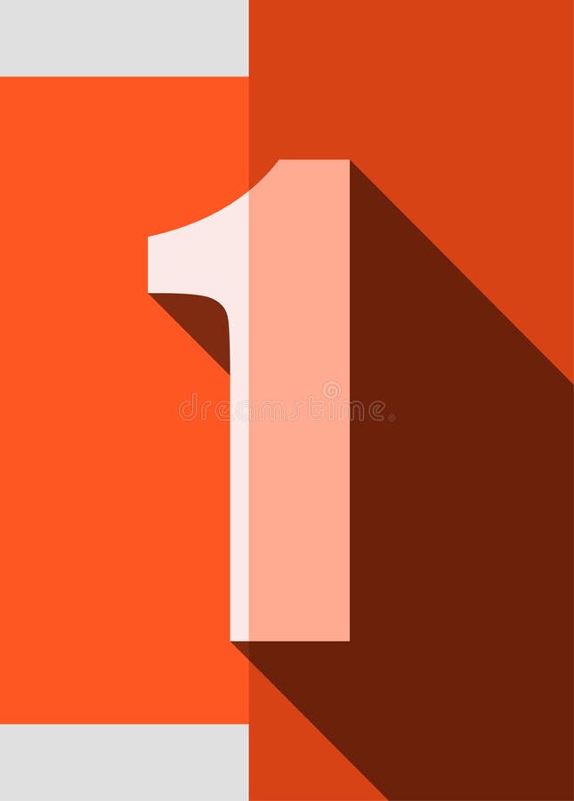 Vector of Number 1 stock illustration. Illustration of long - 98771216