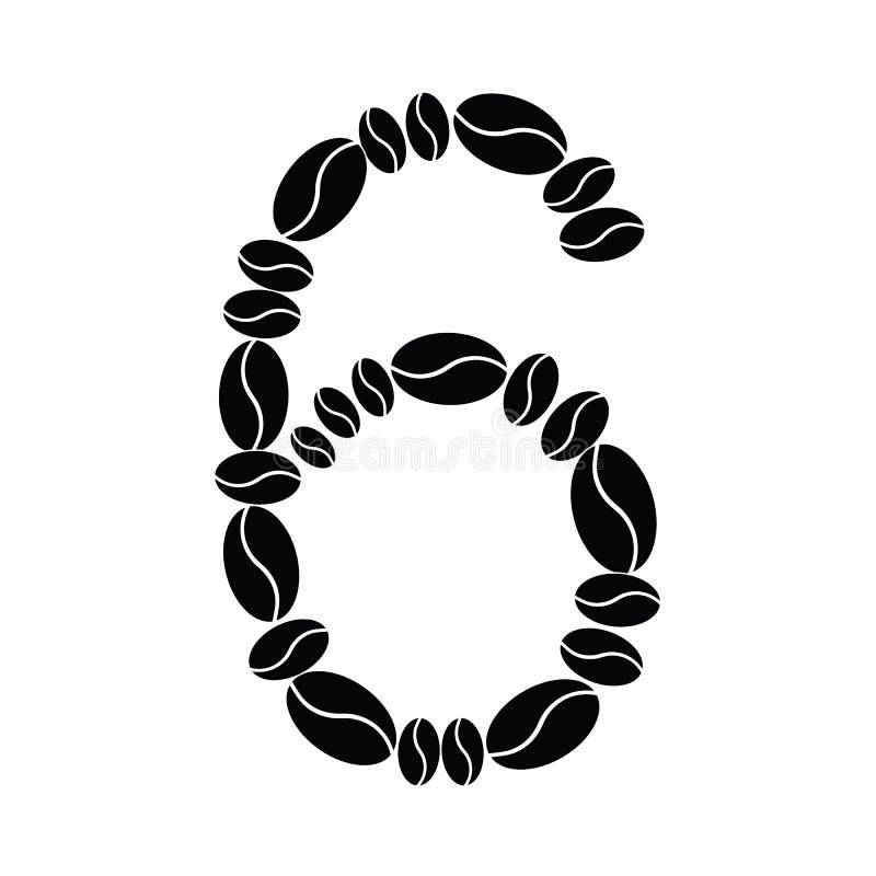Vector Number Set from Coffee Beans Stock Illustration - Illustration ...
