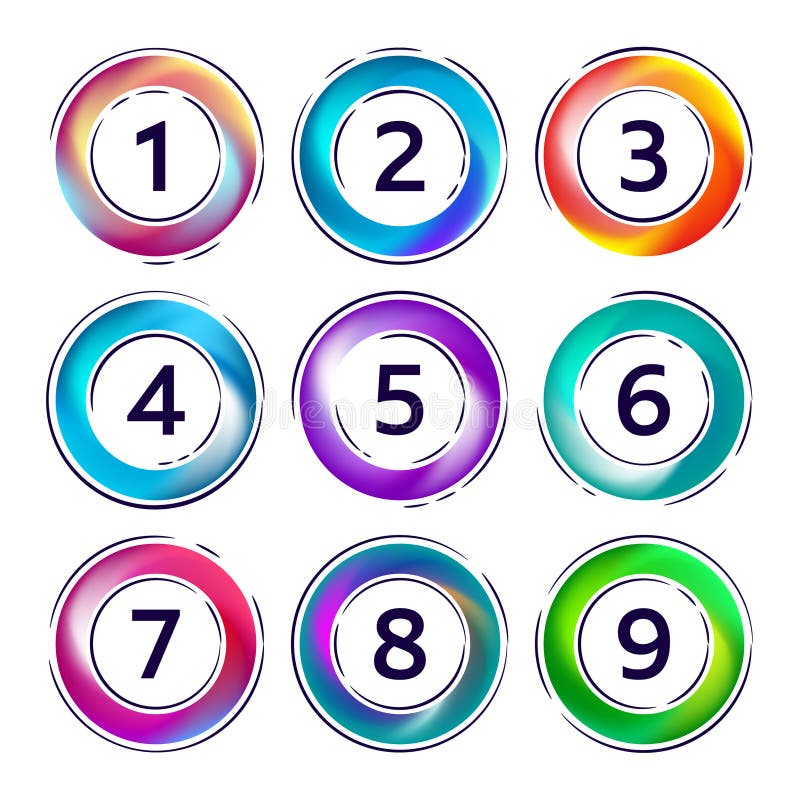 Vector set of number stock vector. Illustration of multiply - 144472328