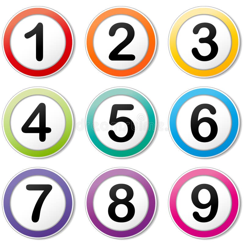 Vector Numbering Icons Stock Vector Image Of Icons Illustration