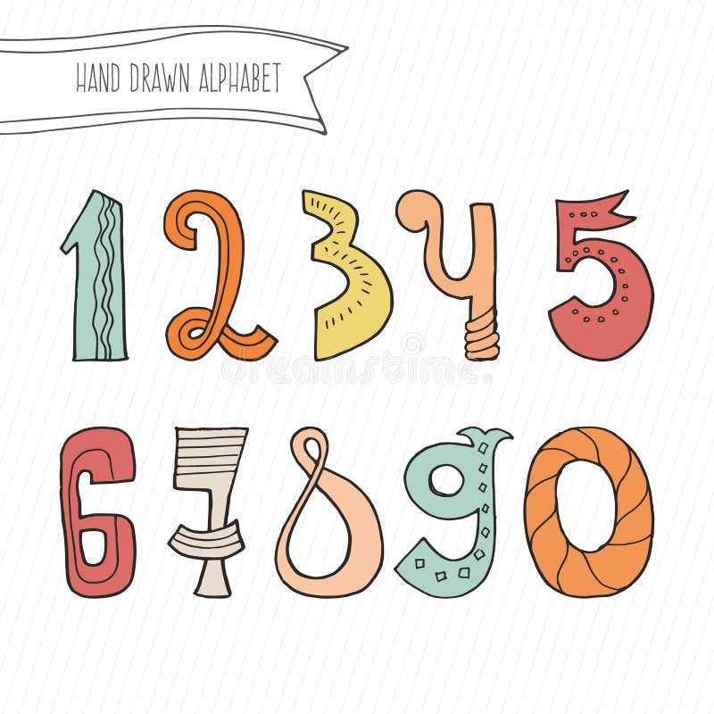 Vector Numbers stock vector. Illustration of decorative - 50877833