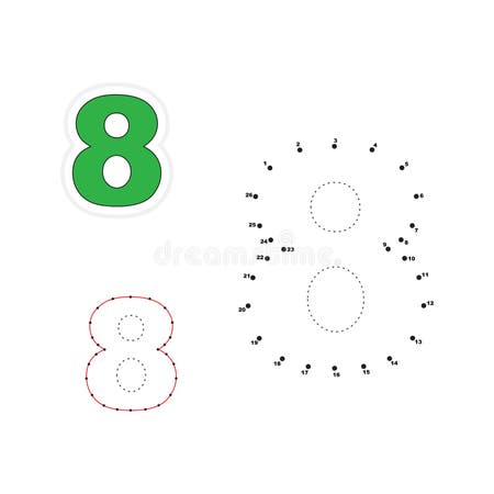 Vector Numbers Game. Dot To Dot. Figure 8 Stock Vector - Illustration ...