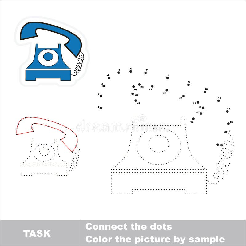 Vector Numbers Game. Telephone To Be Traced. Stock Vector ...