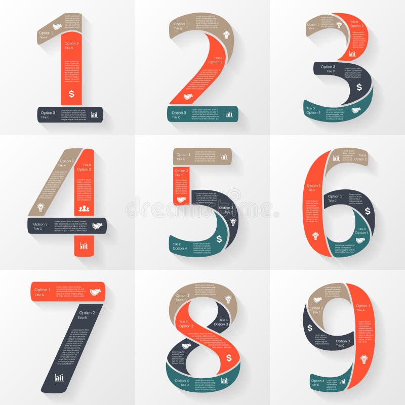 Vector Numbers Infographics, Font Diagrams. Stock Vector - Image: 47512641