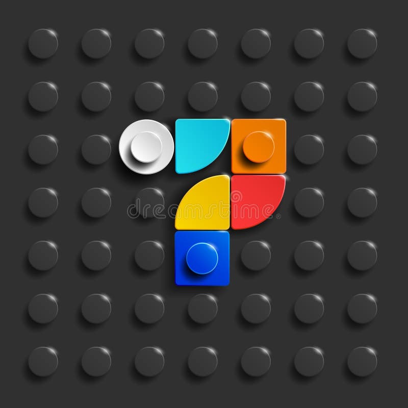 Lego Numbers and Symbols in Sketch Blocks Pack Set Stock Vector ...