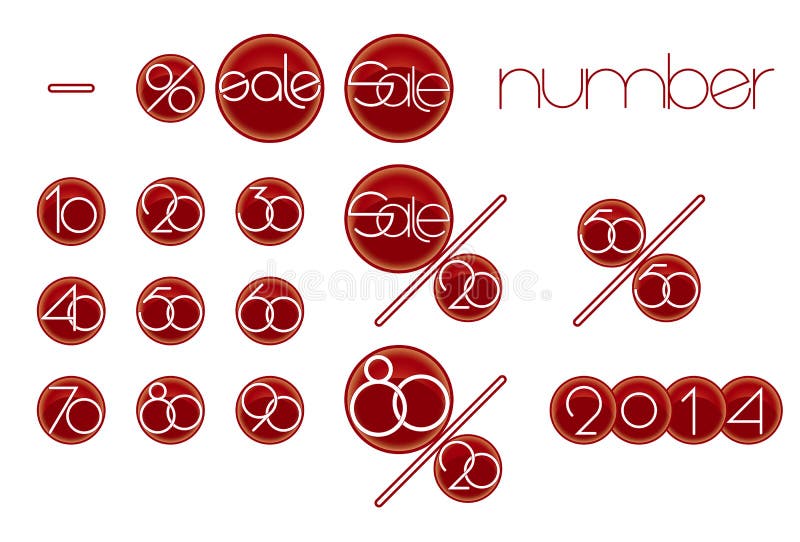 Vector numbers stock vector. Illustration of number, percent - 32290491