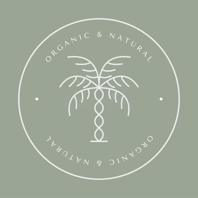 Vector Nutrition Design Linear Palm Logo Templates in Trendy Linear ...