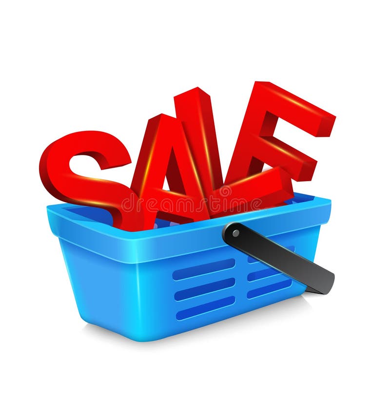 Vector O Carrinho De Compras Com Letras Grandes, Volumosas, Vermelhas ...