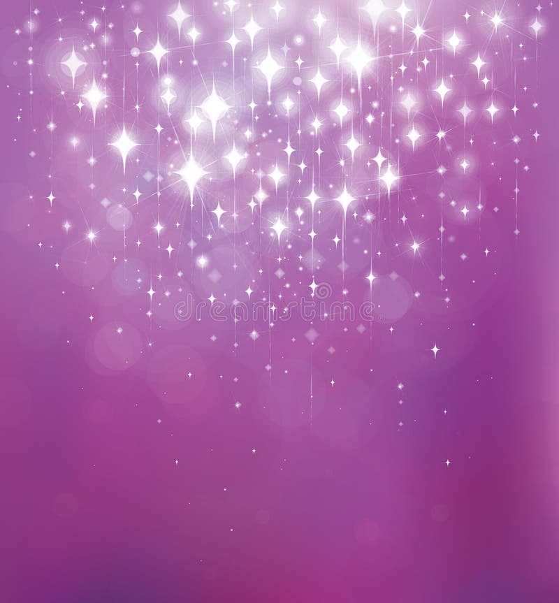 Vector O Fundo Violeta Abstrato Com Luzes E Estrelas Ilustração do ...