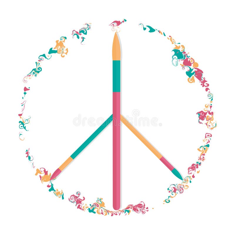 Vector O Símbolo De Paz, O Poder Da Arte Ilustração do Vetor ...