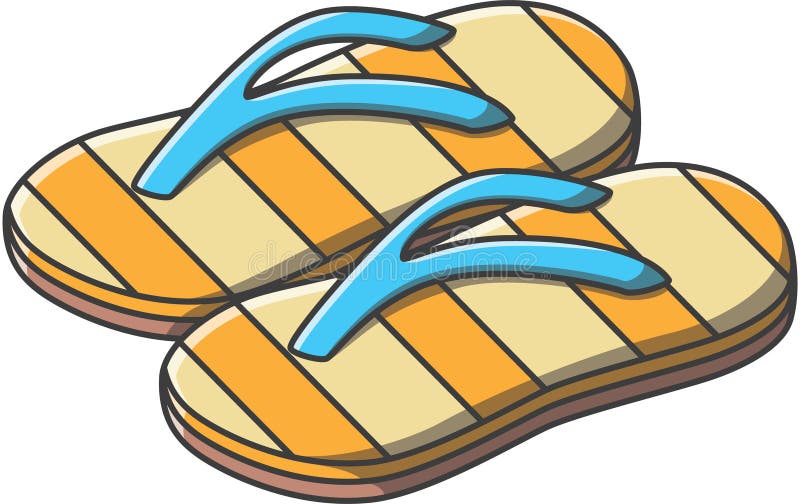 Slippers Vector Object Design Illustration Hand Draw Stock Vector ...