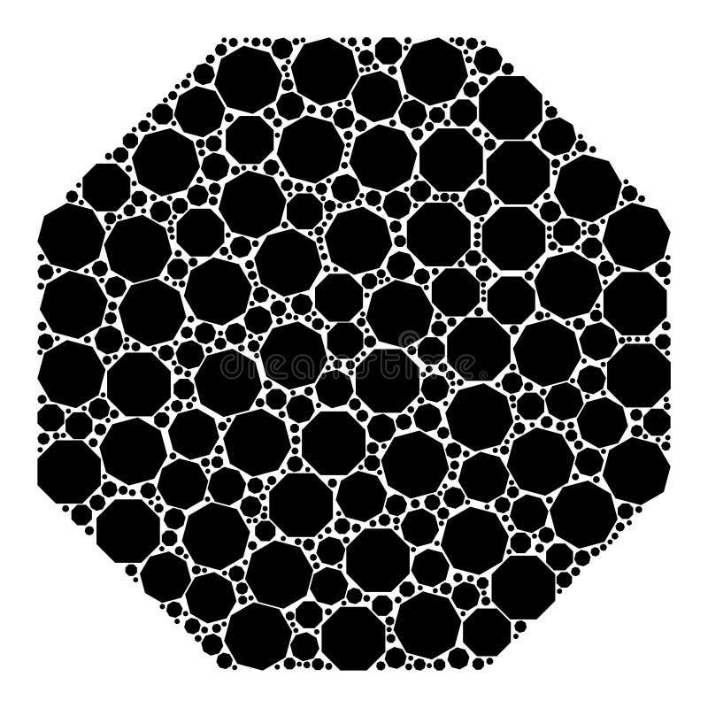 Octagon Recursive Icon Mosaic of Self Icons Stock Vector - Illustration ...